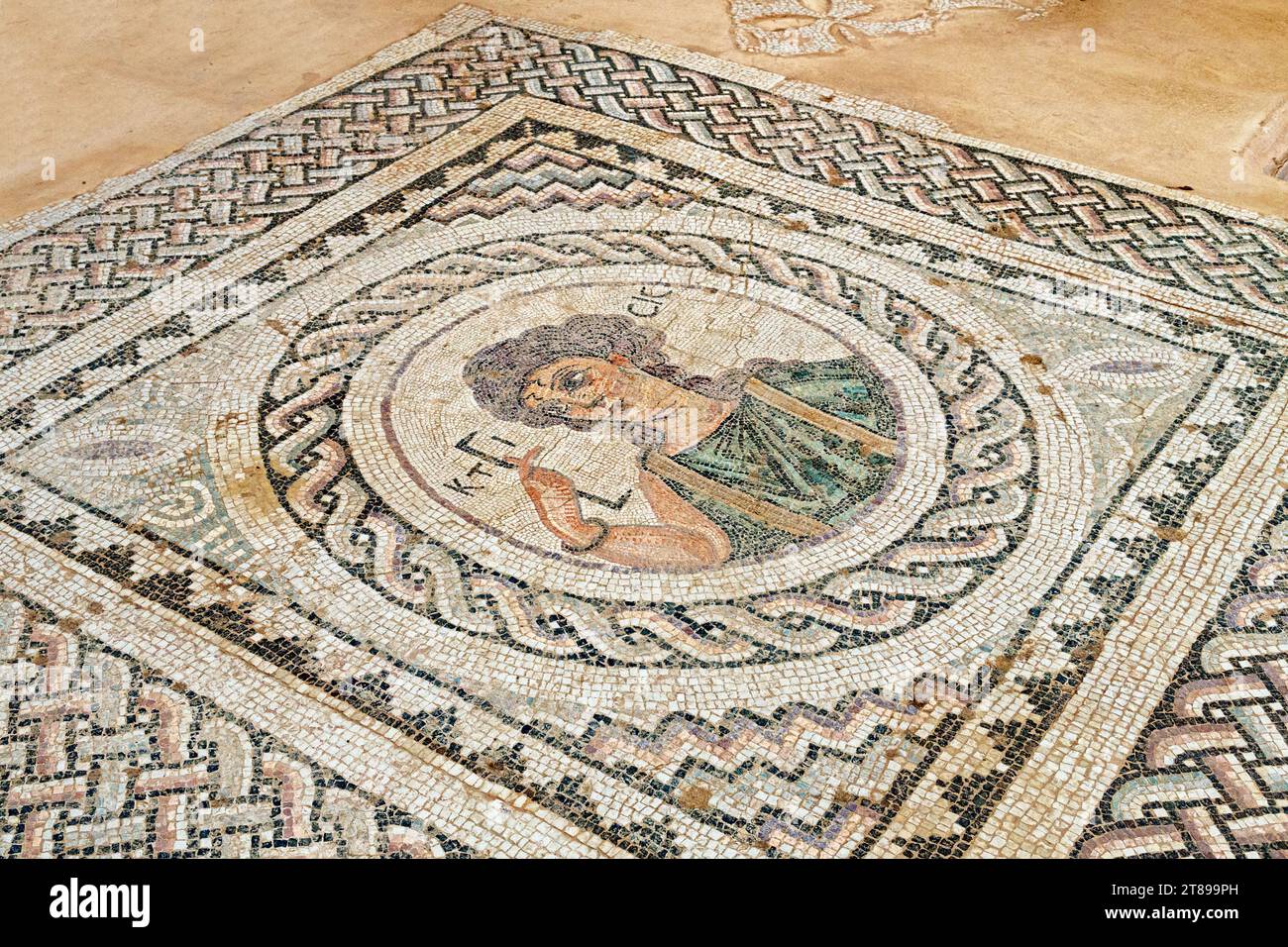 Mosaic Ktisis, the personified creation, tessellated ground of the ...