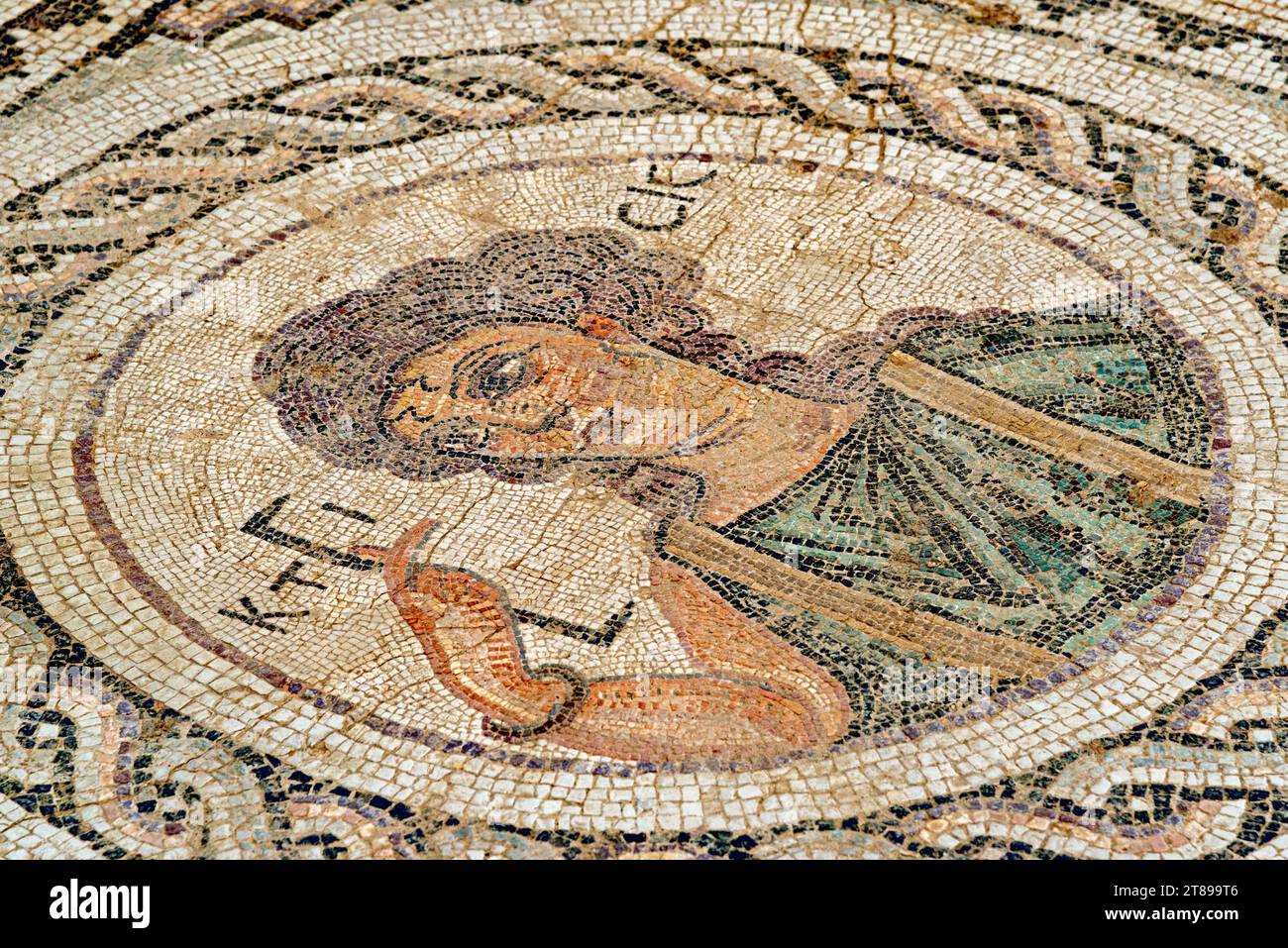 Mosaic Ktisis, the personified creation, tessellated ground of the ...