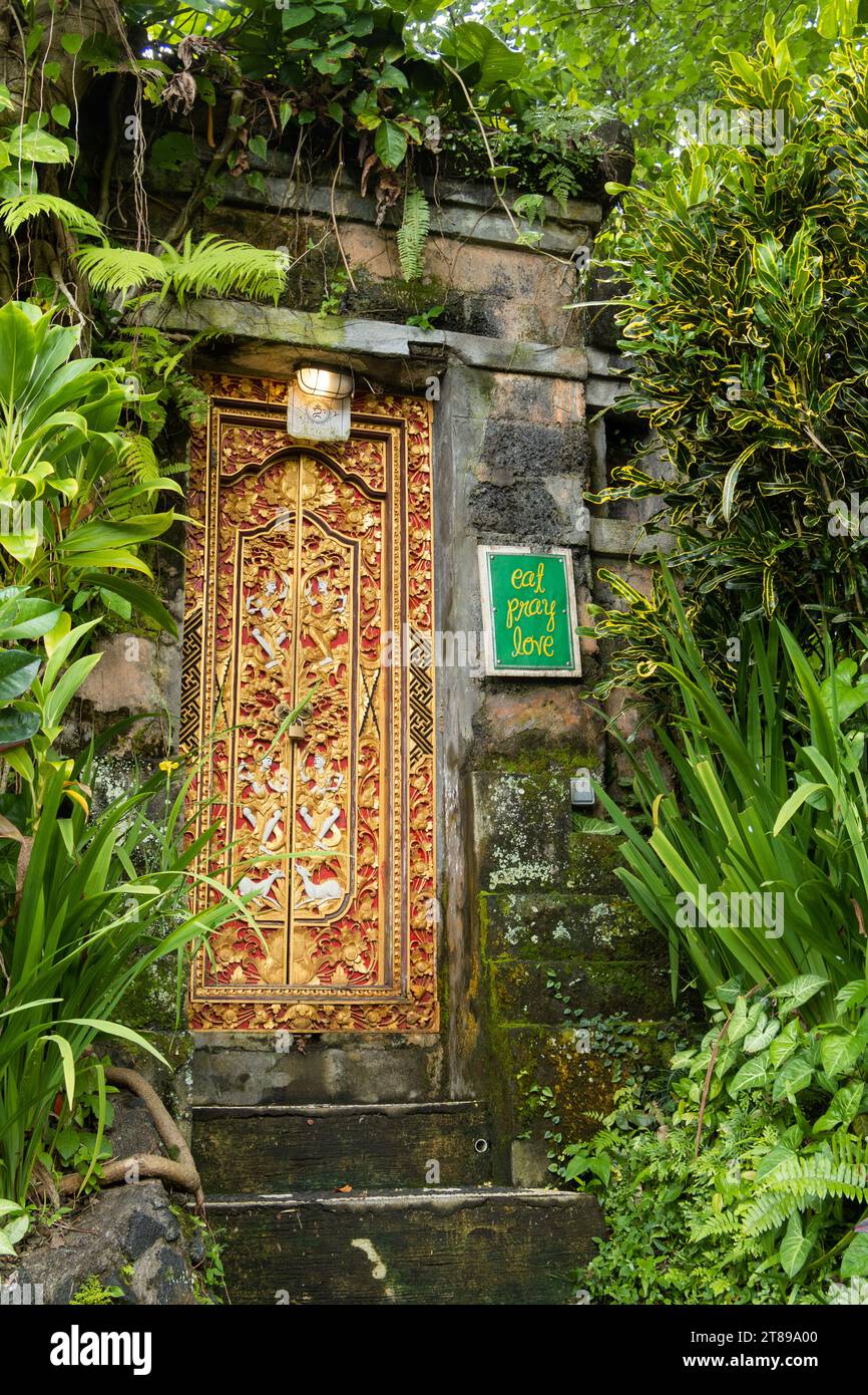 Front door to "Eat Pray Love" author Elizabeth Gilbert's house in Bali ...