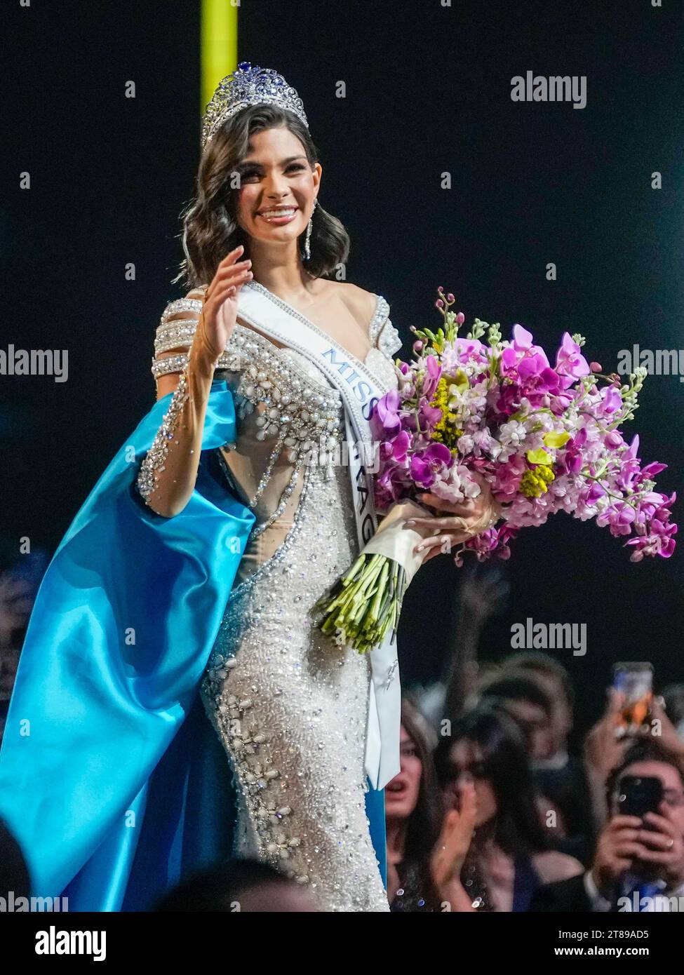 Miss Nicaragua Sheynnis Palacios smiles after being crowned Miss Universe at the 72nd Miss ...
