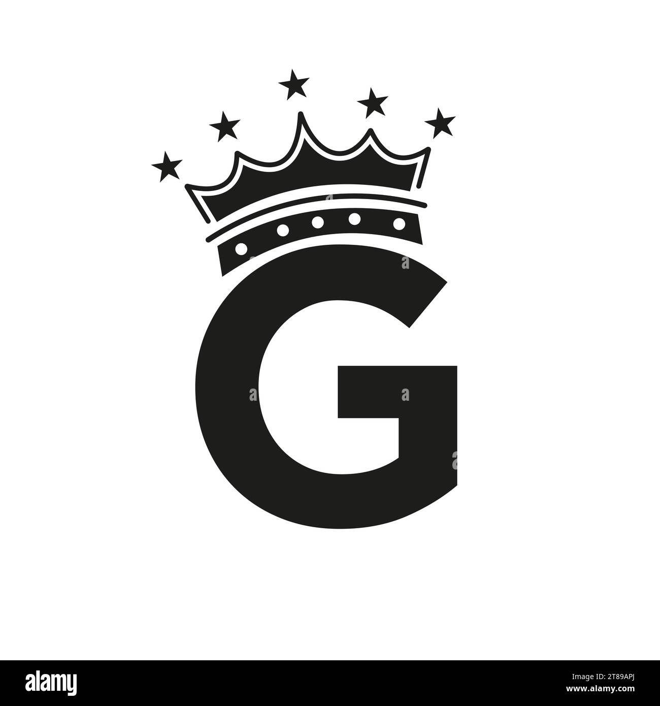 Crown Logo On Letter G With Star Icon. Luxury Symbol Vector Template ...