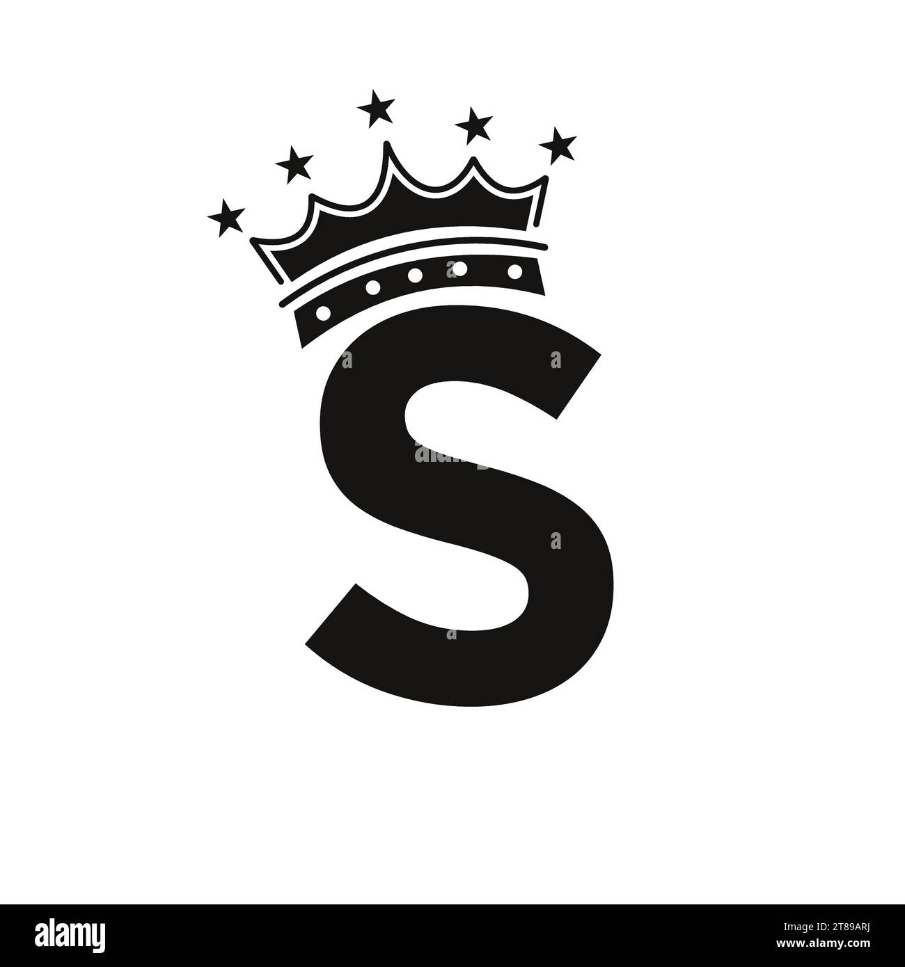 Crown Logo On Letter S With Star Icon. Luxury Symbol Vector Template ...