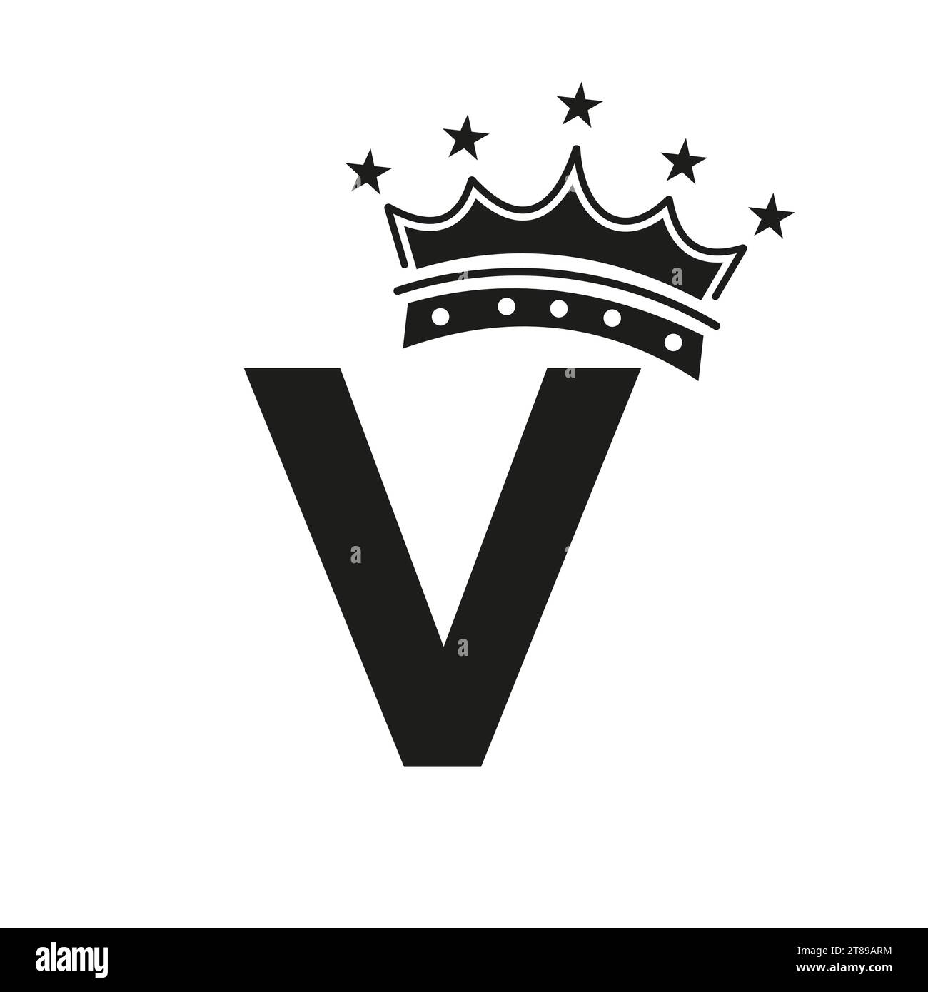 Monogram letter v and crown for logo hi-res stock photography and ...