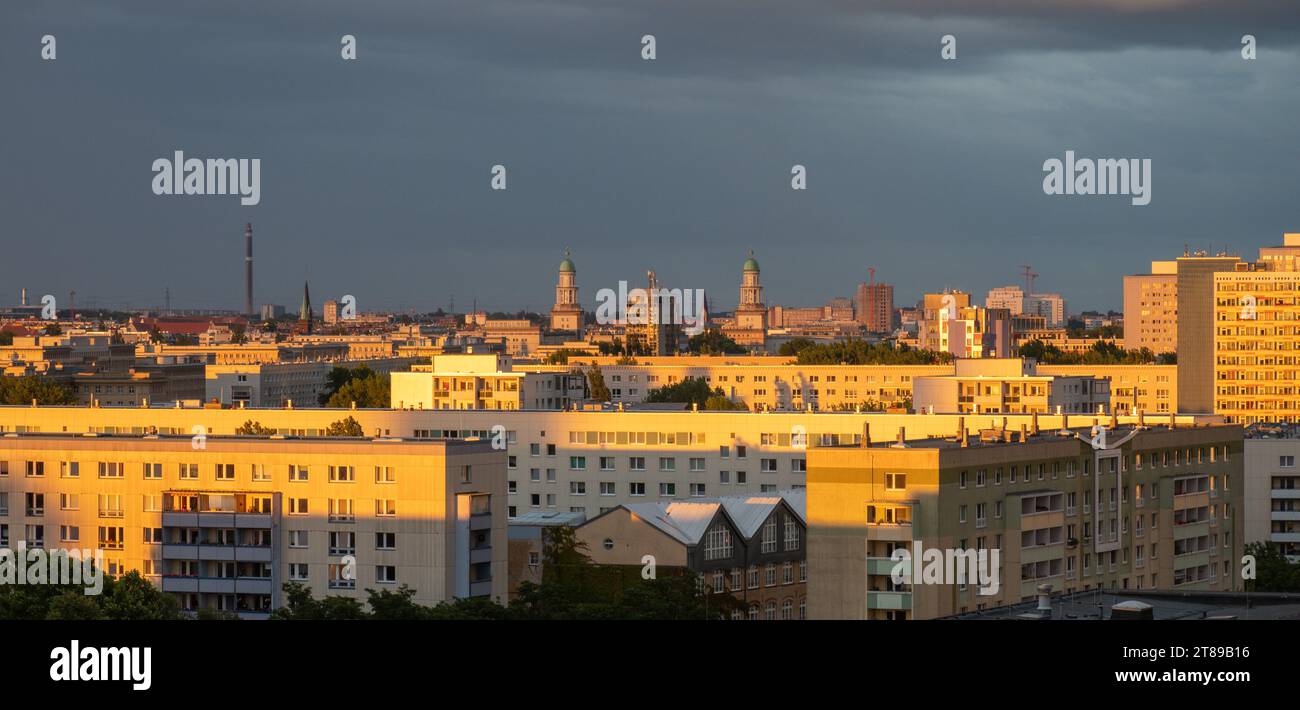 Berlin city skyline with view over building roofs Stock Photo - Alamy