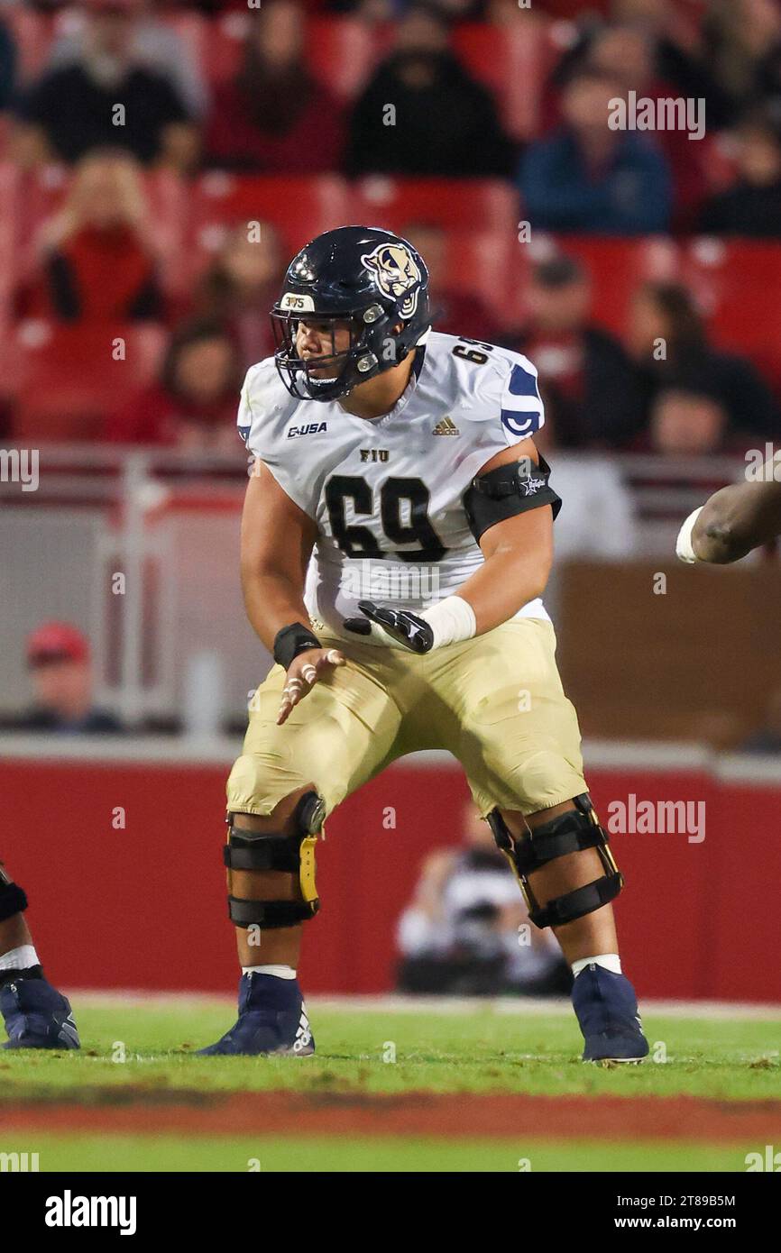 November 18, 2023: Ming Tjon #69 Panthers center comes up in protection ...