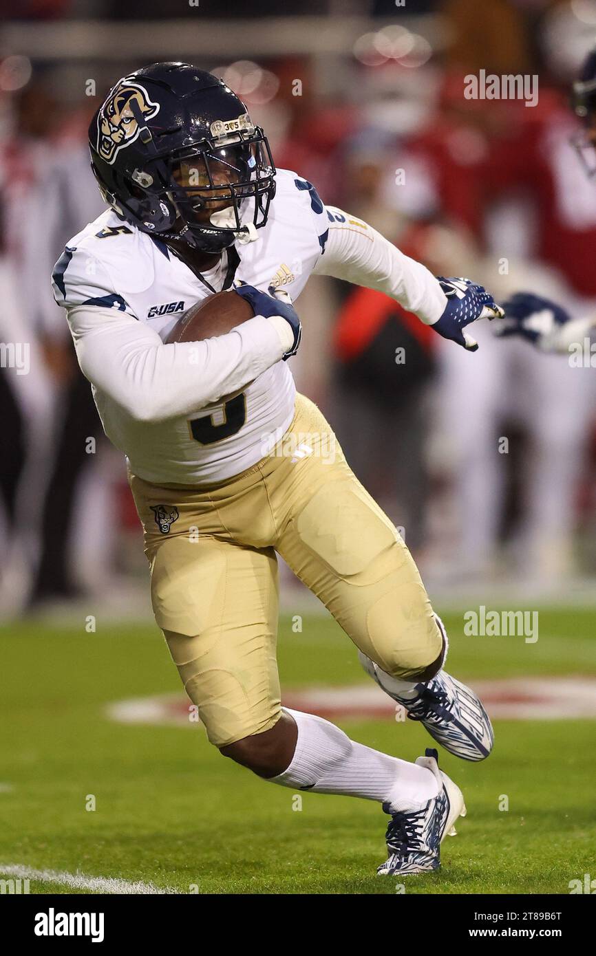 November 18, 2023: Panthers running back Kejon Owens #5 cuts back ...