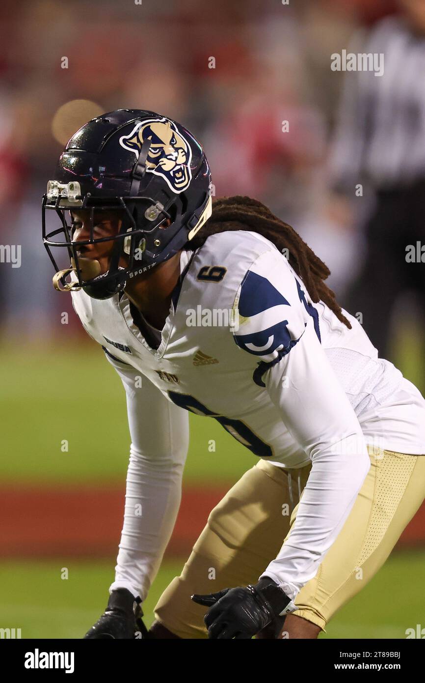 November 18, 2023: Panthers corner back Adrian Cole #6 waits for the ...