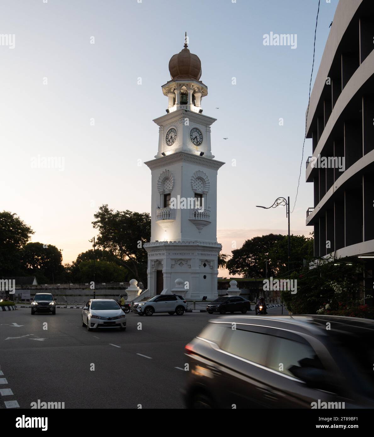 The Victoria Jubilee Clock Tower in George Town, Penang, Malaysia Stock ...