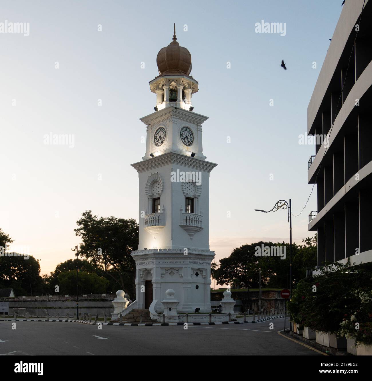 The Victoria Jubilee Clock Tower in George Town, Penang, Malaysia Stock ...