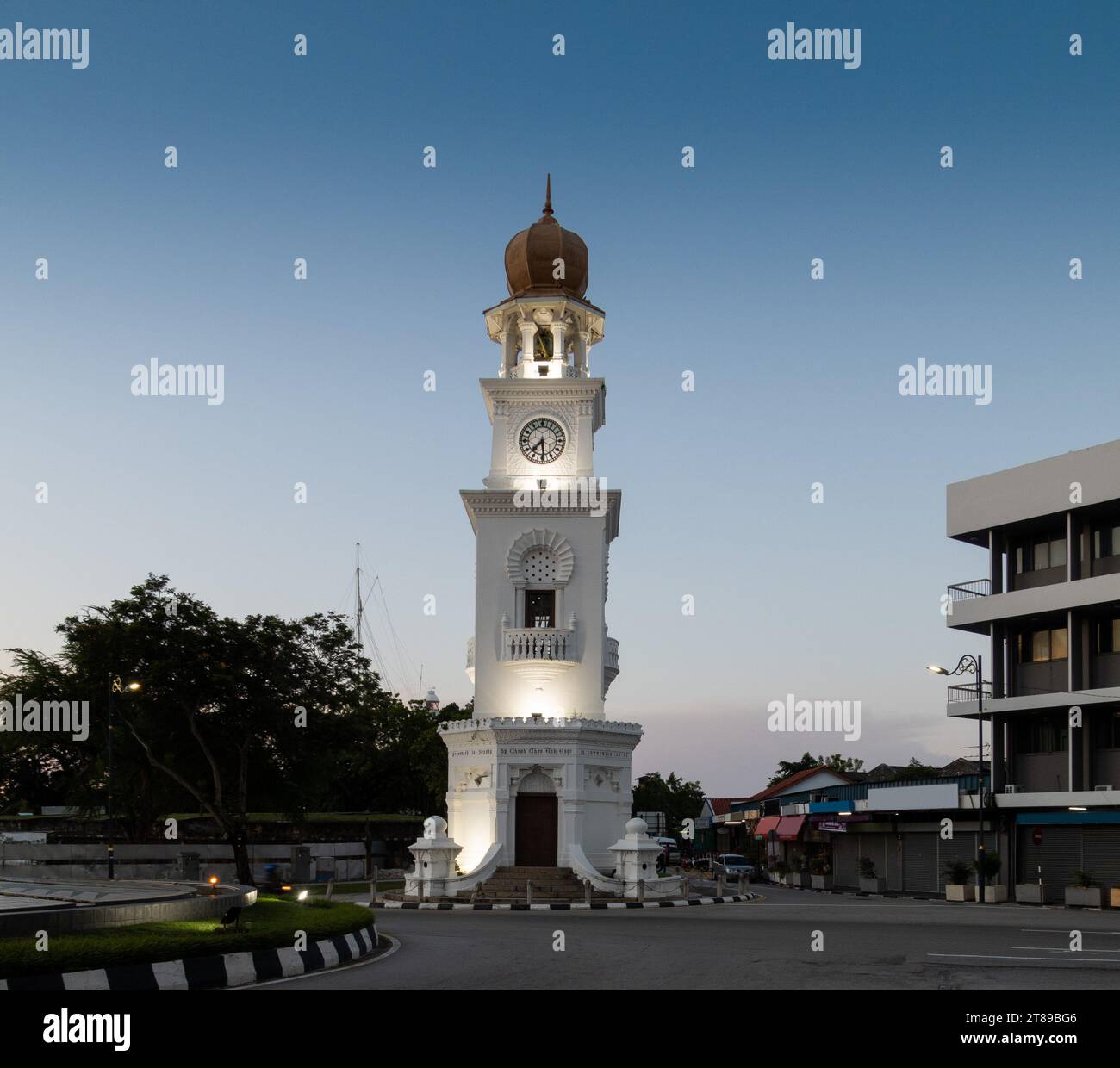 The Victoria Jubilee Clock Tower in George Town, Penang, Malaysia Stock ...