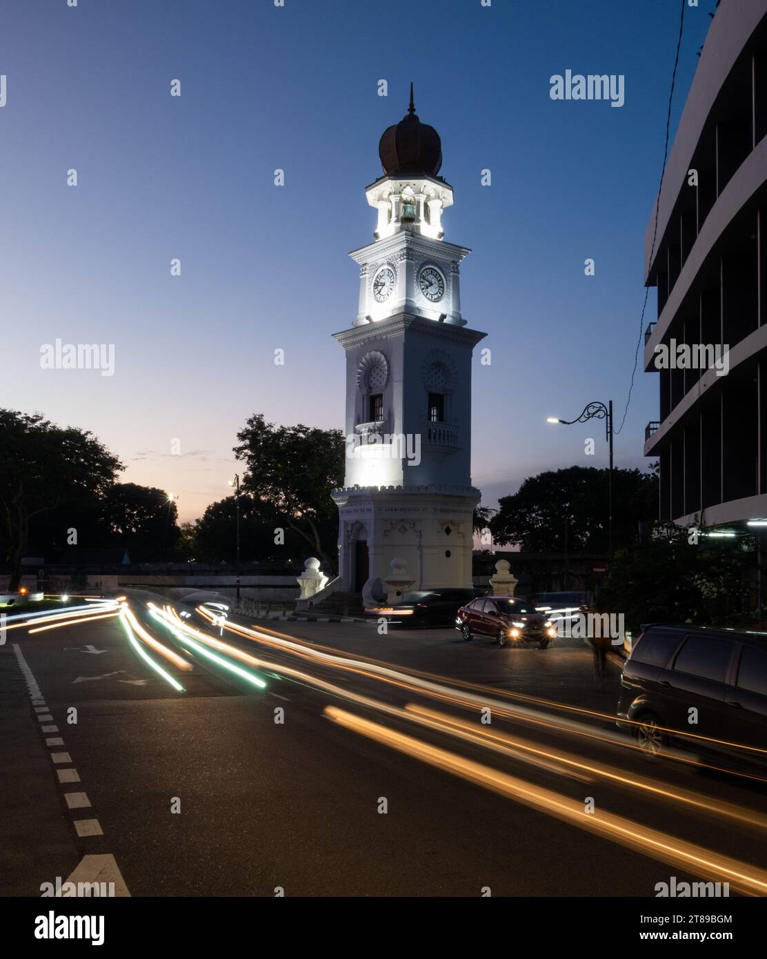 The Victoria Jubilee Clock Tower in George Town, Penang, Malaysia Stock ...