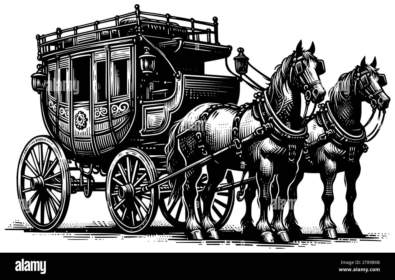 Western stagecoach Stock Vector Images - Alamy