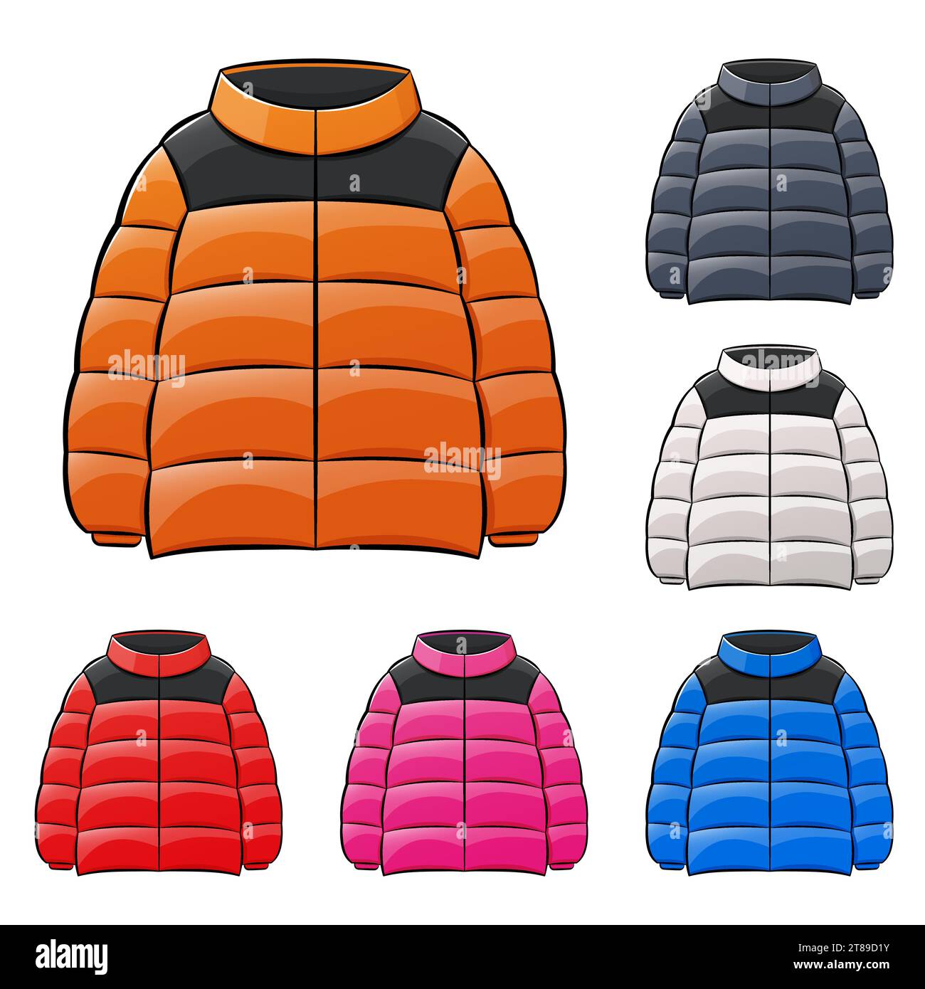 Flat puffer illustration hi-res stock photography and images - Alamy