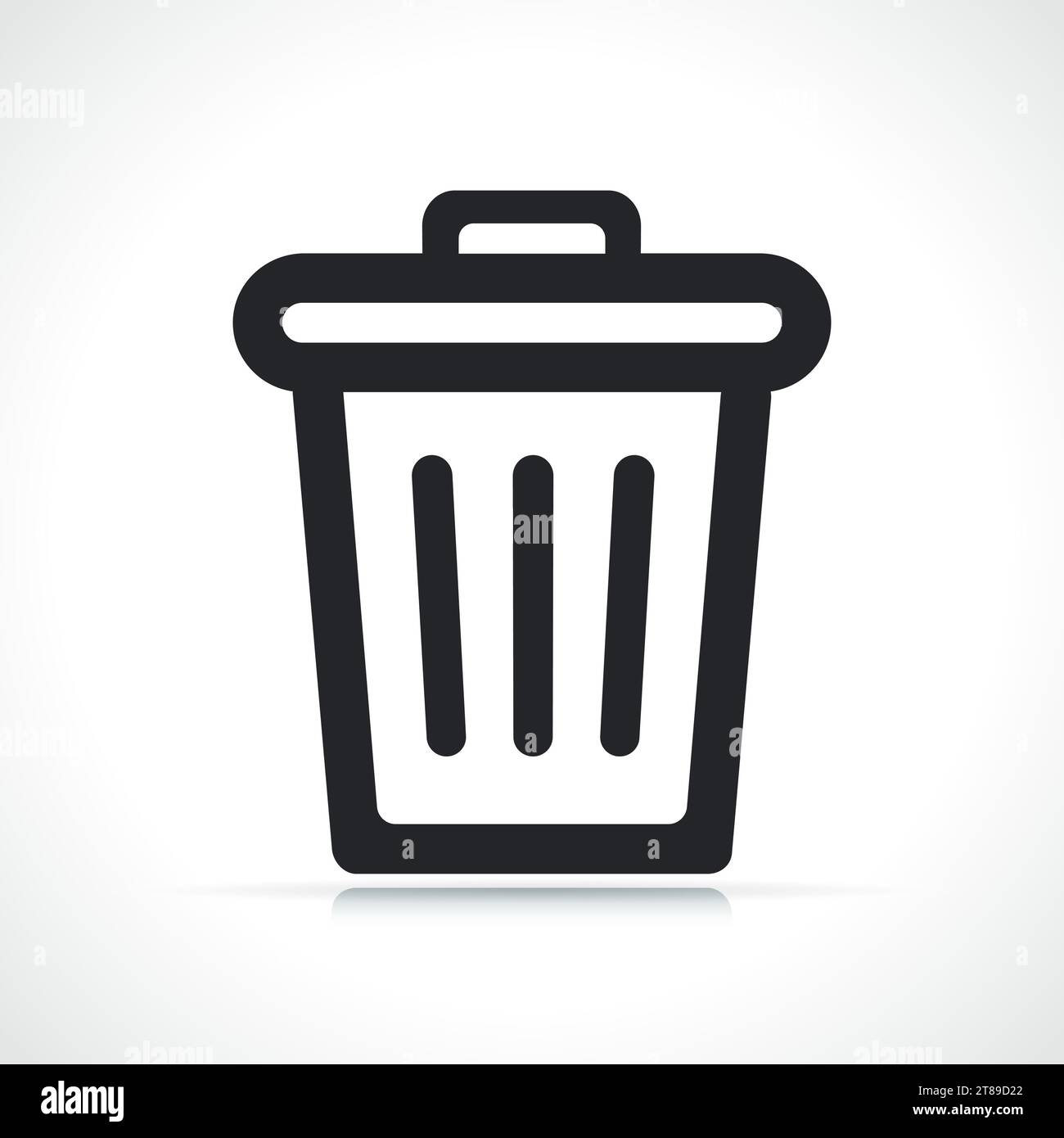 Trash bin thin line hi-res stock photography and images - Alamy