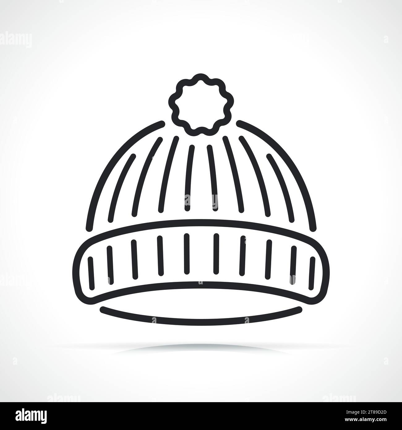 Illustration of winter hat line icon isolated Stock Vector Image & Art ...