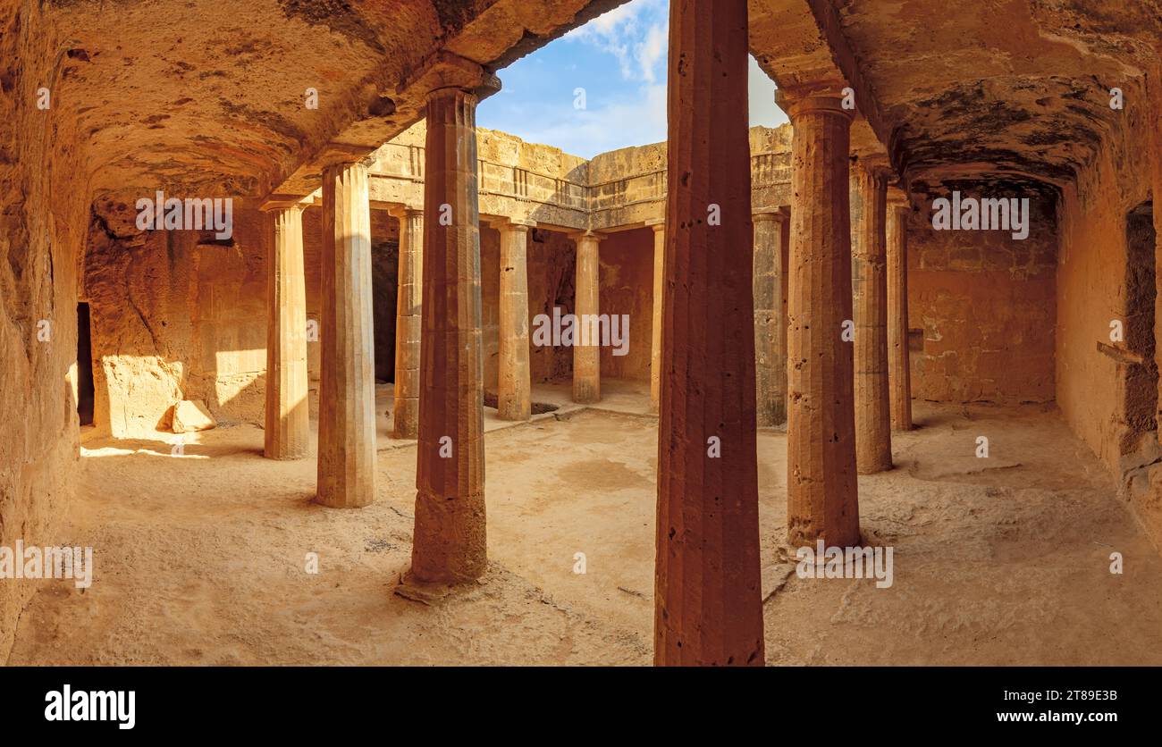 Tombs of the Kings (Paphos, Cyprus). Interior view Stock Photo - Alamy