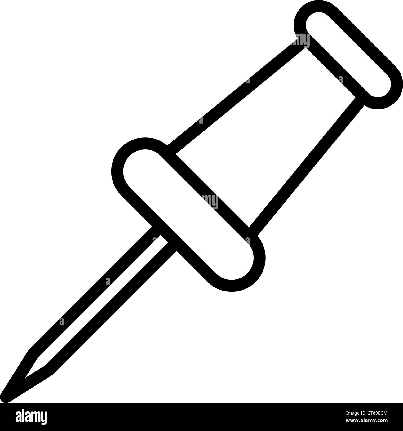 Linear pushpin icon for simple design template Stock Vector Image & Art ...