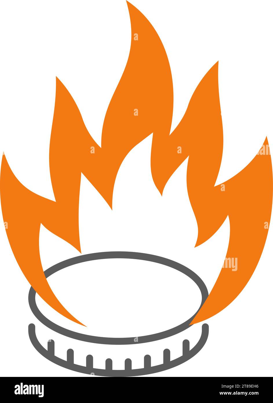 Flat icon of burning gas burner Stock Vector Image & Art - Alamy