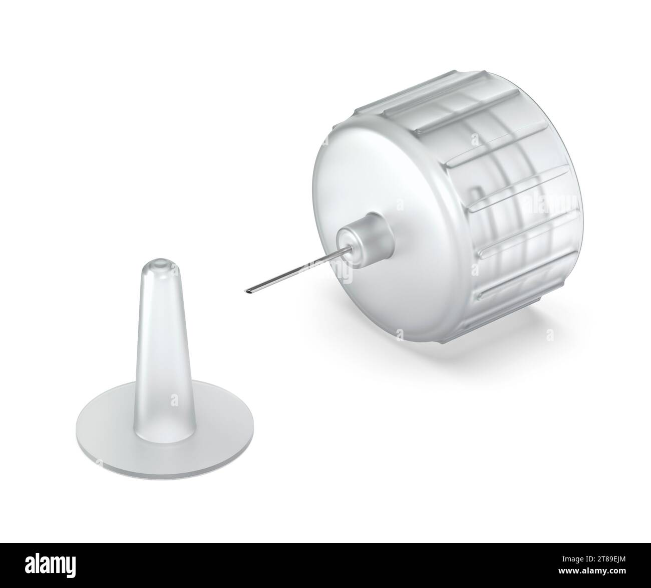 Spare needle with cap for insulin injector pen Stock Photo - Alamy