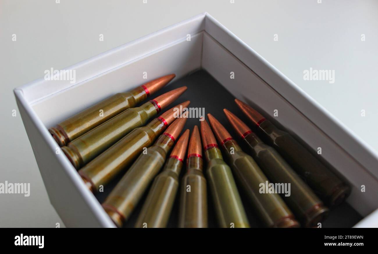 Machine gun bullets hi-res stock photography and images - Alamy