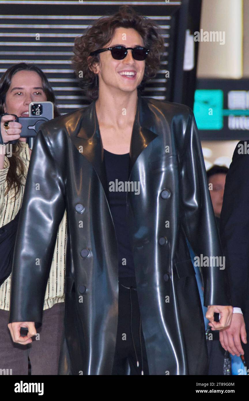 Timothee Chalamet bei der Ankunft am Flughafen Tokio-Narita. Narita, 18 ...