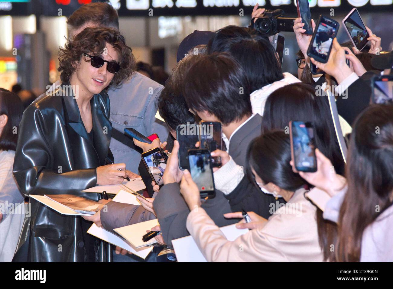 Timothee Chalamet bei der Ankunft am Flughafen Tokio-Narita. Narita, 18 ...
