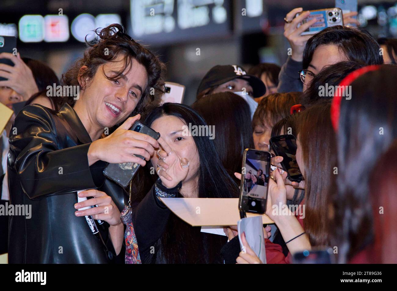 Timothee Chalamet bei der Ankunft am Flughafen Tokio-Narita. Narita, 18 ...