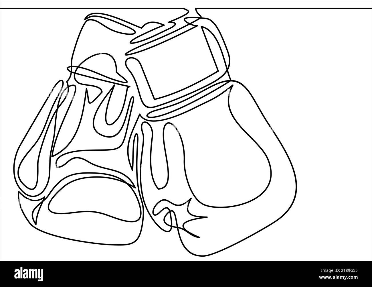 Boxing gloves vector line.one line continuous draw Stock Vector Image ...