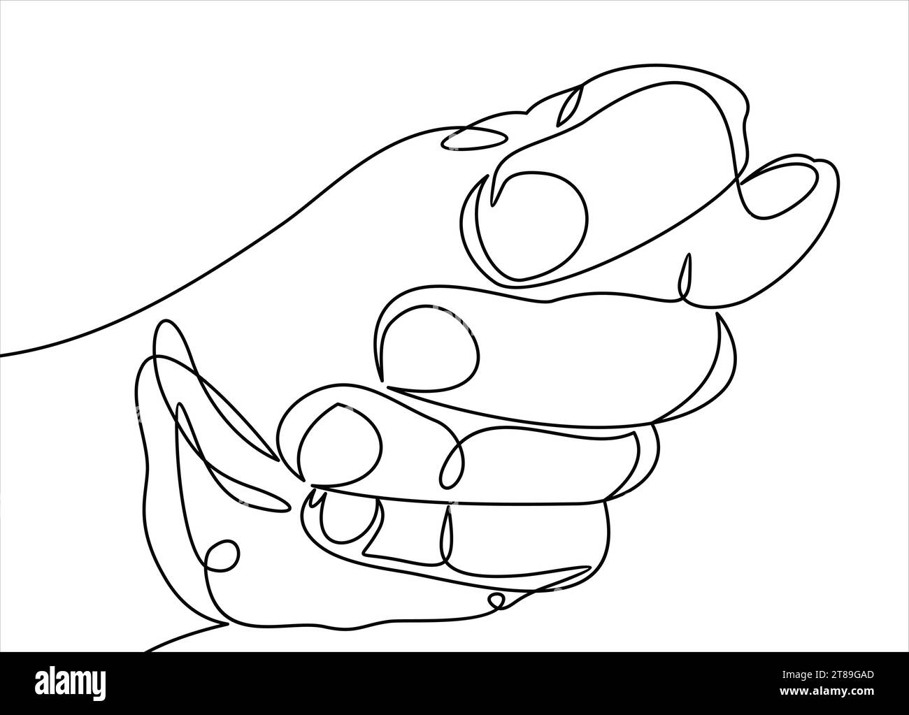 Protest sign. A cam in the form of FIG-continuous line drawing Stock ...