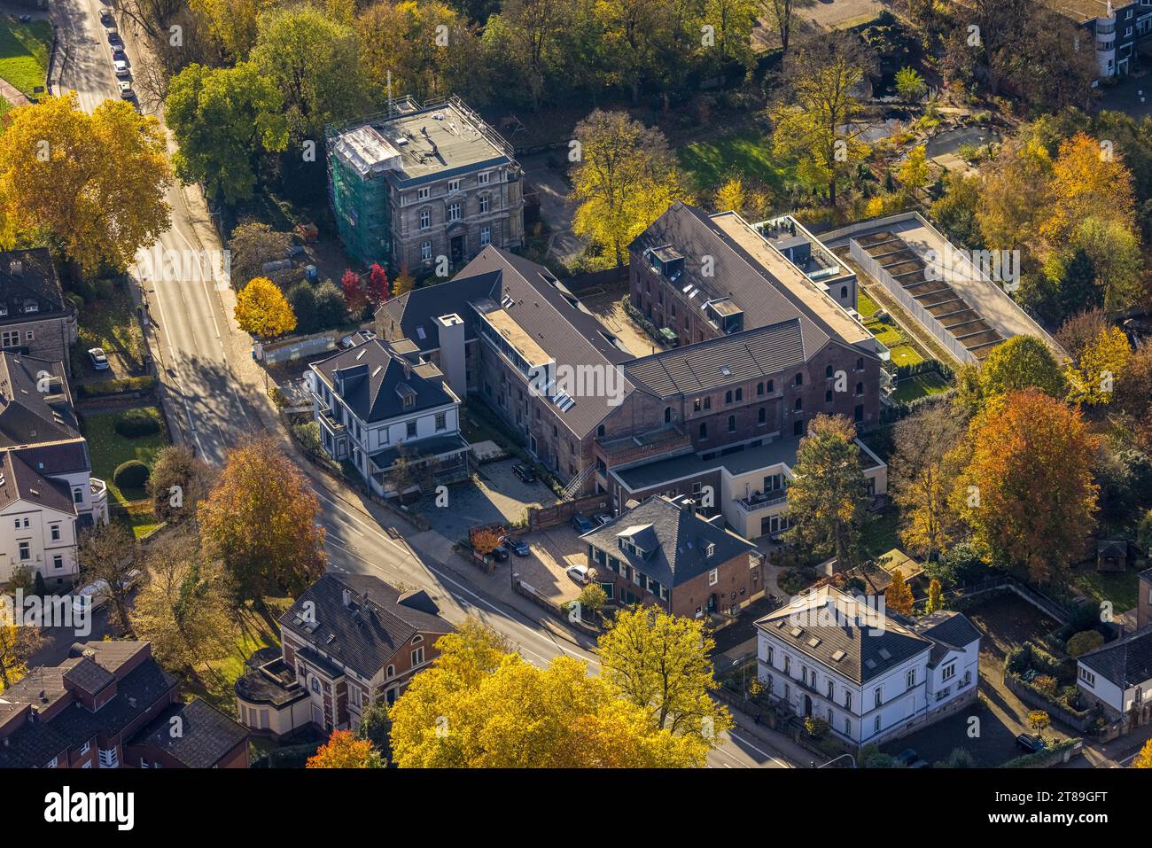 Aerial view, construction site with new residential buildings for lofts ...