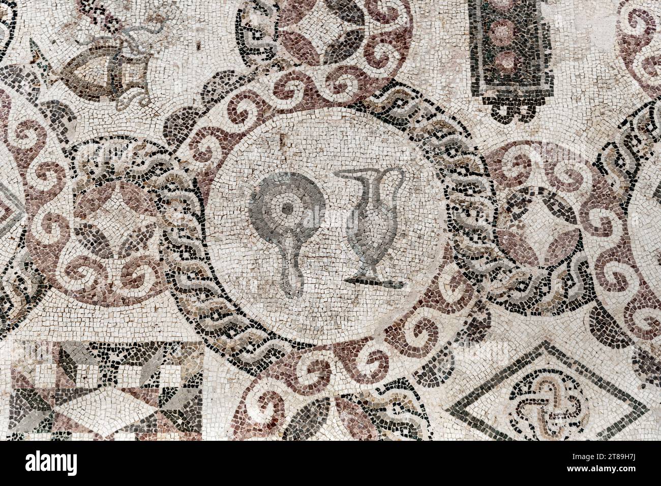 Fragment of a mosaic from the house of Dionysus. The end of the 2nd ...