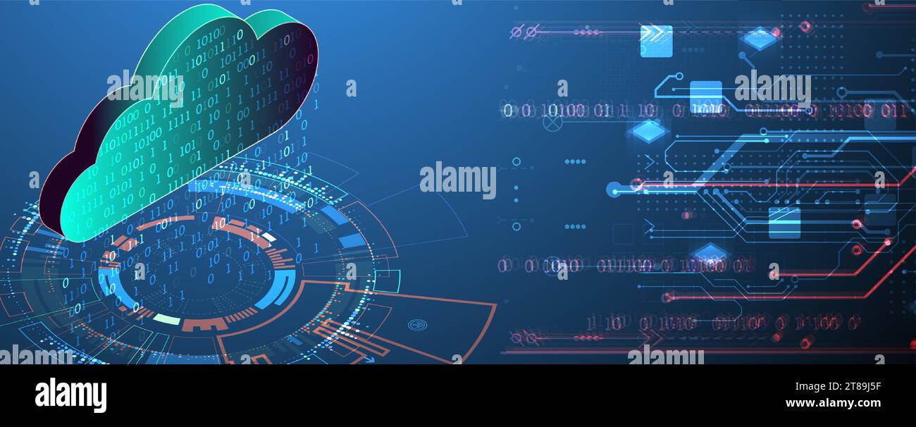 Cloud computing concept.Abstract connection technology background. Hand drawn vector Stock ...