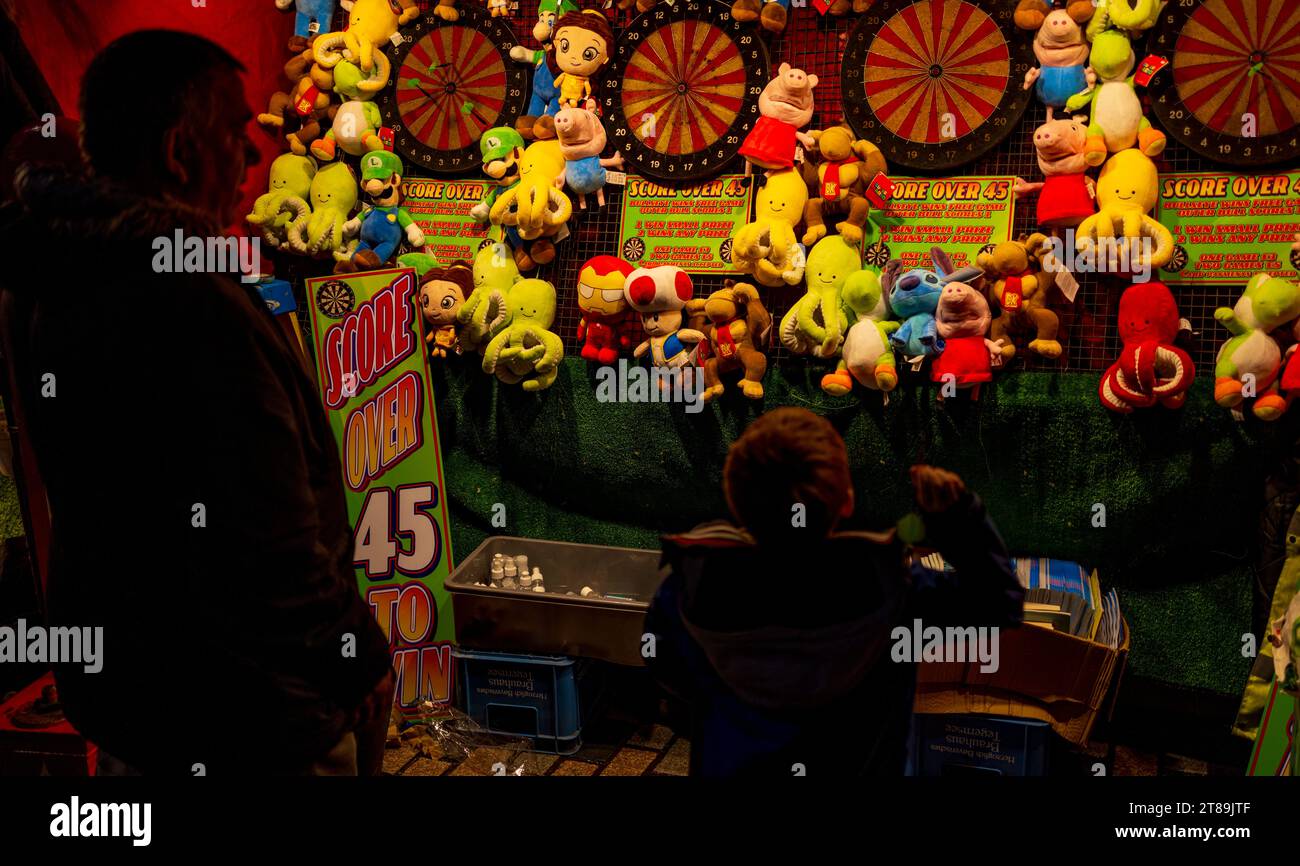 Stall at a fun fare in Lanark, Scotland Stock Photo - Alamy
