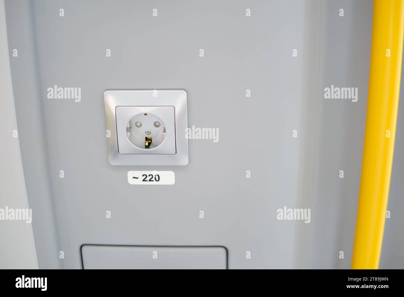 Electrical socket 220 volts for charging a phone as an interior detail ...