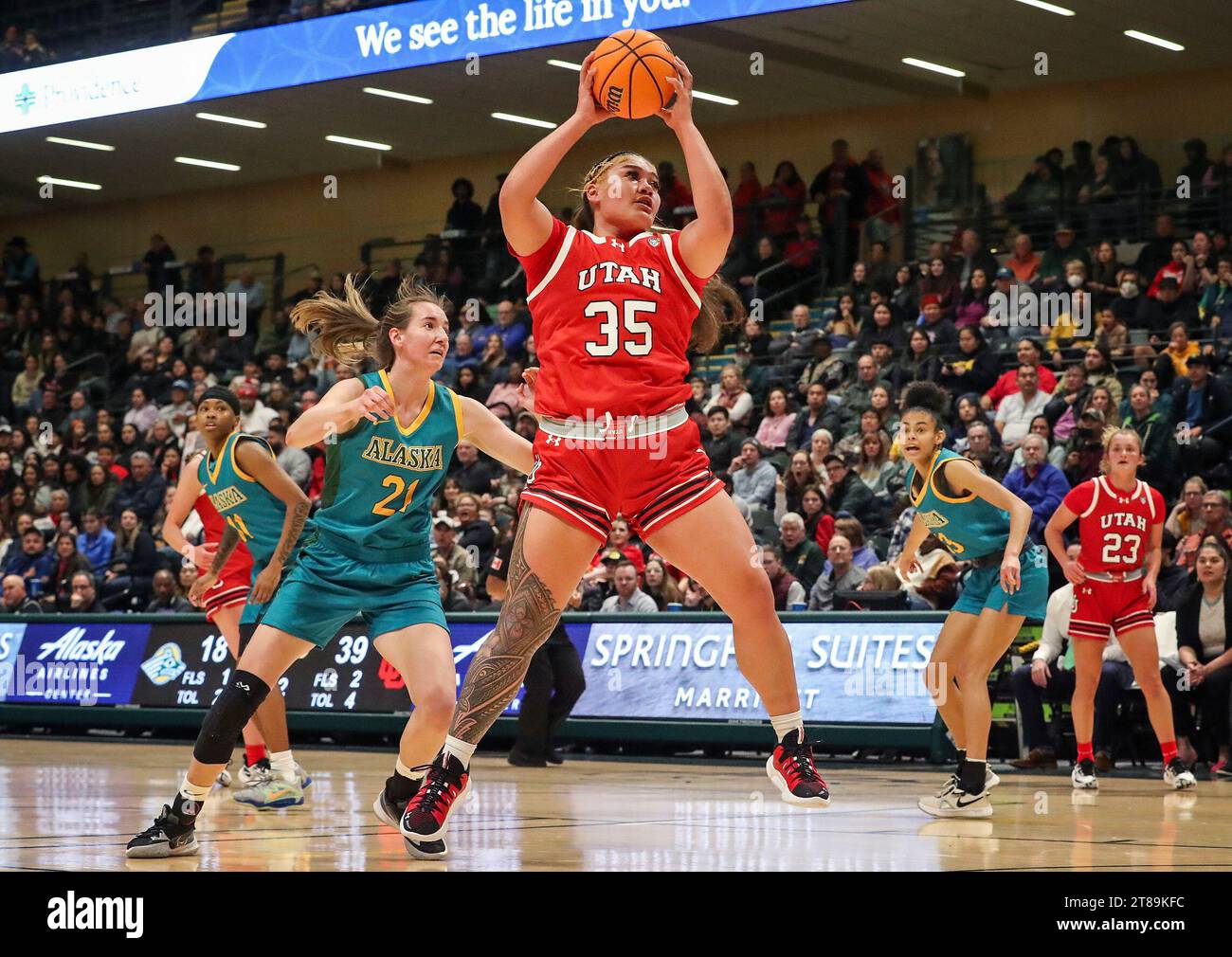 Alissa Pili (35), a Dimond High School graduate currently playing ...