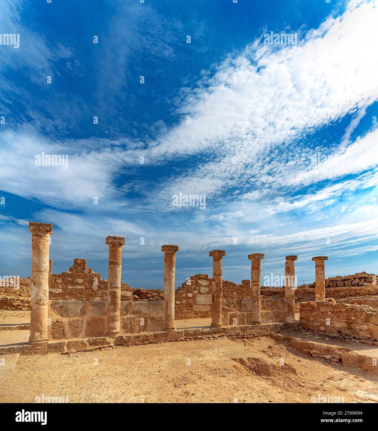 The ruins of Theseus's house. Paphos. Cyprus Stock Photo - Alamy