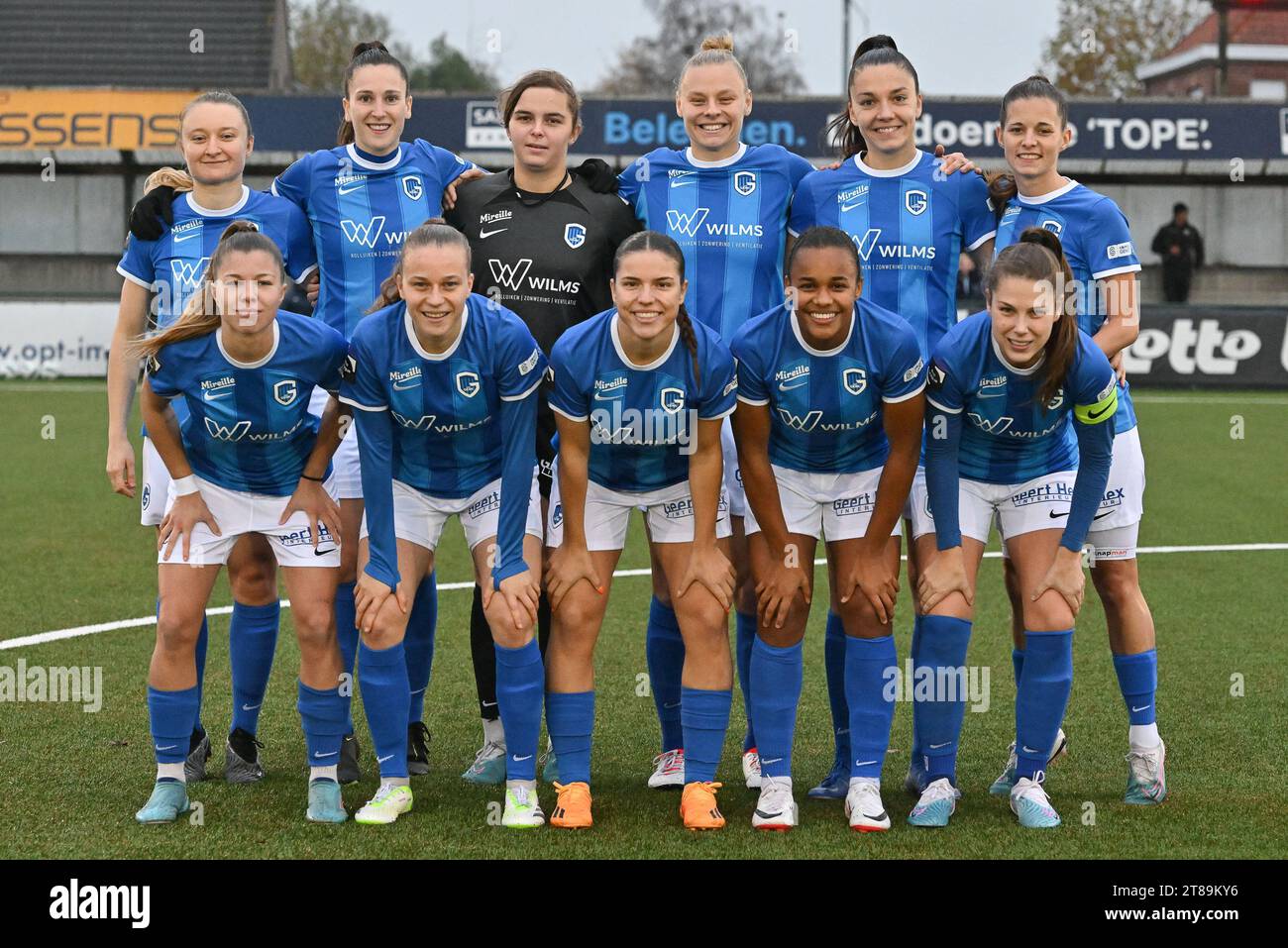 team of KRC Genk with up from L to R Gwyneth Vanaenrode (5) of Genk ...