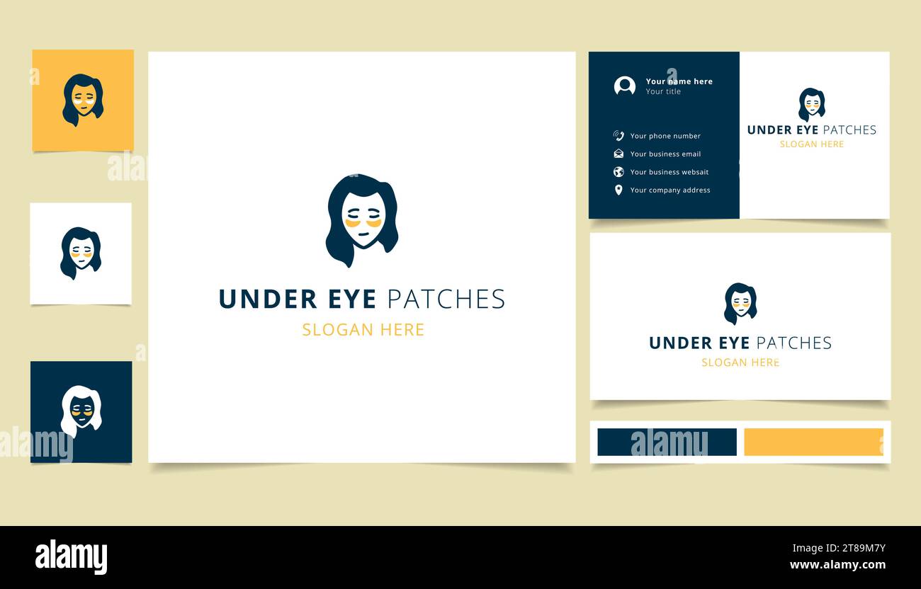 Under eye patches logo design with editable slogan. Branding book and ...