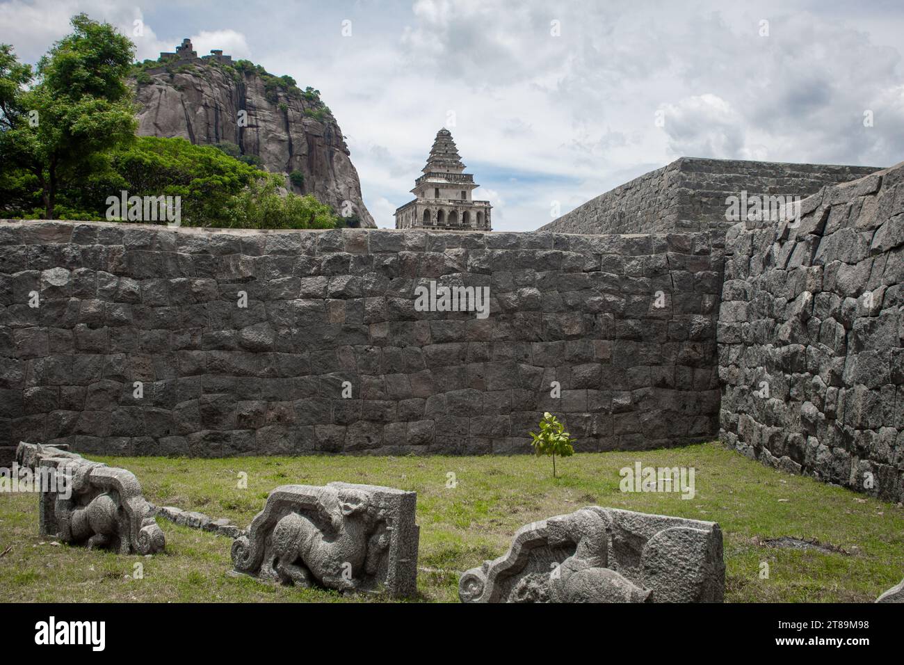 Gingee Fort complex in Villupuram district, Tamil Nadu, India Stock Photo - Alamy