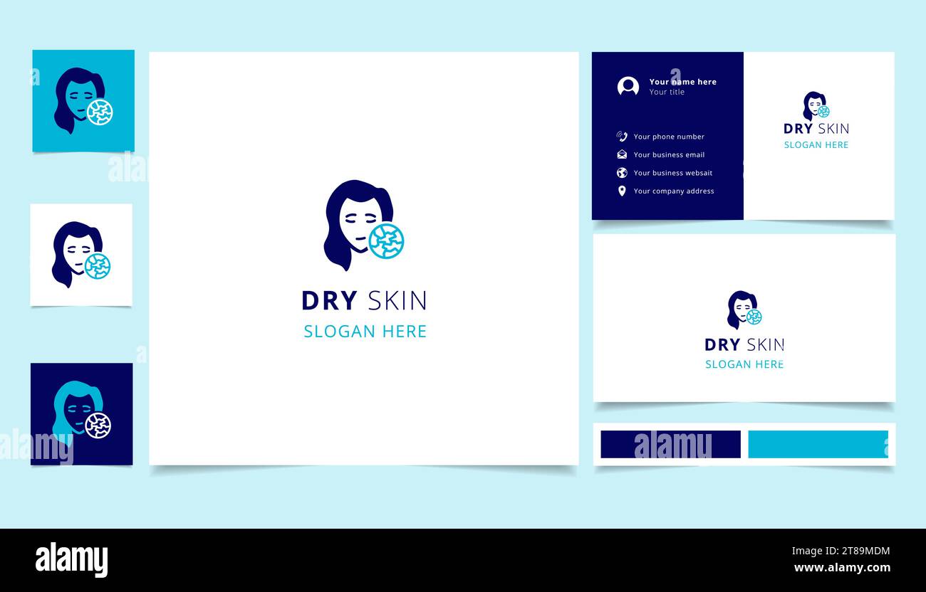 Dry skin logo design with editable slogan. Branding book and business ...
