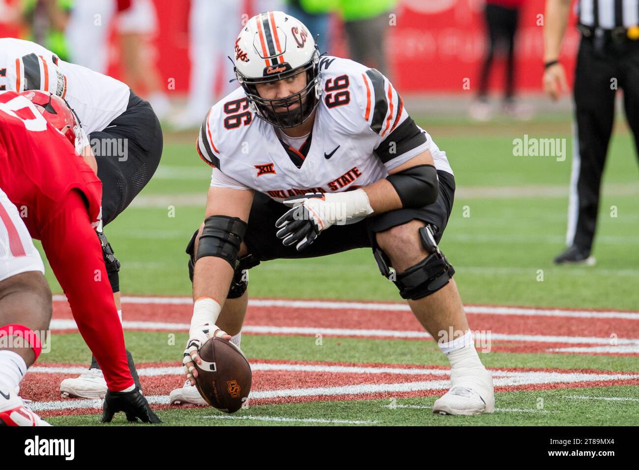 Houston, TX, USA. 18th Nov, 2023. Oklahoma State Cowboys offensive ...