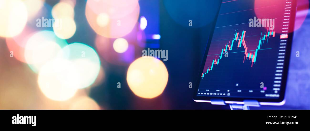 Financial chart with up trend line graph. Wealth management with risk ...