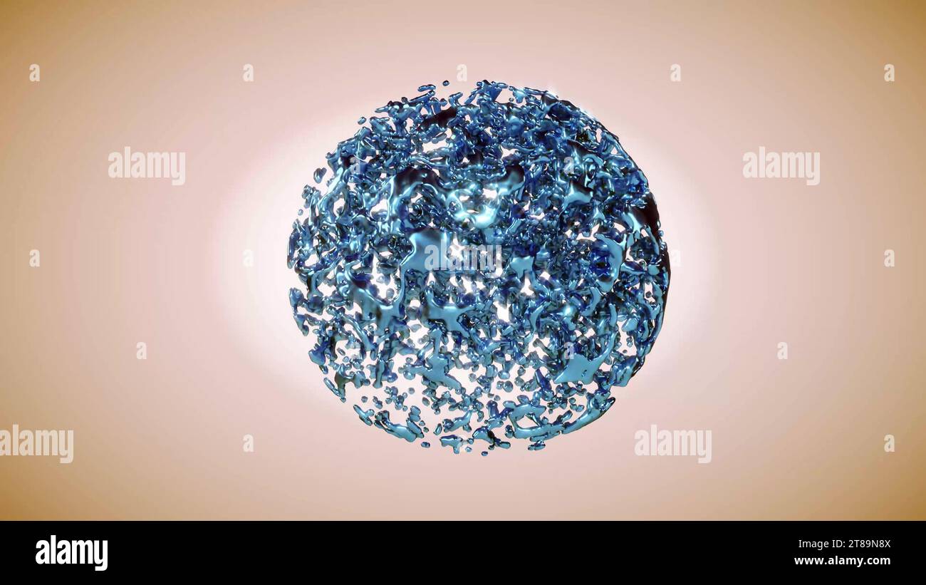 Liquid metal sphere intro shine futuristic 3d render Stock Photo - Alamy