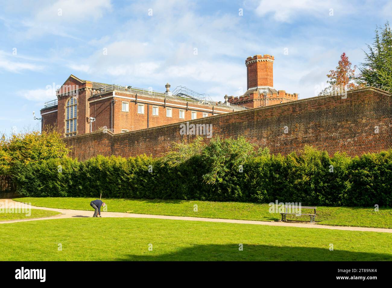 Walls of Reading gaol jail prison, Reading, Berkshire, England, UK ...