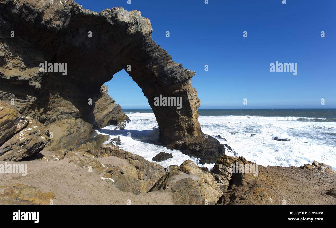 A view of Bogenfels arch at Luderitz, Namibia Stock Photo - Alamy