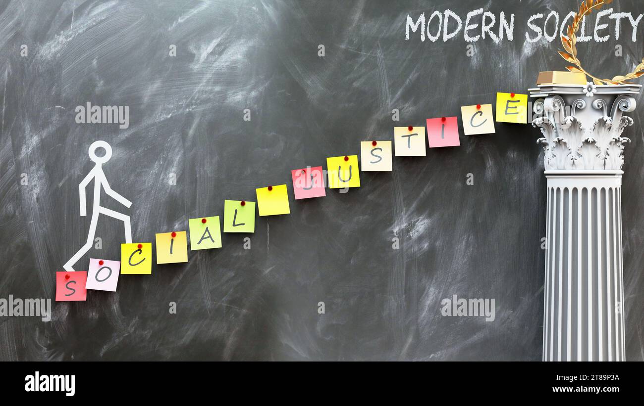 Social justice leads to Modern society - a metaphor showing how social ...