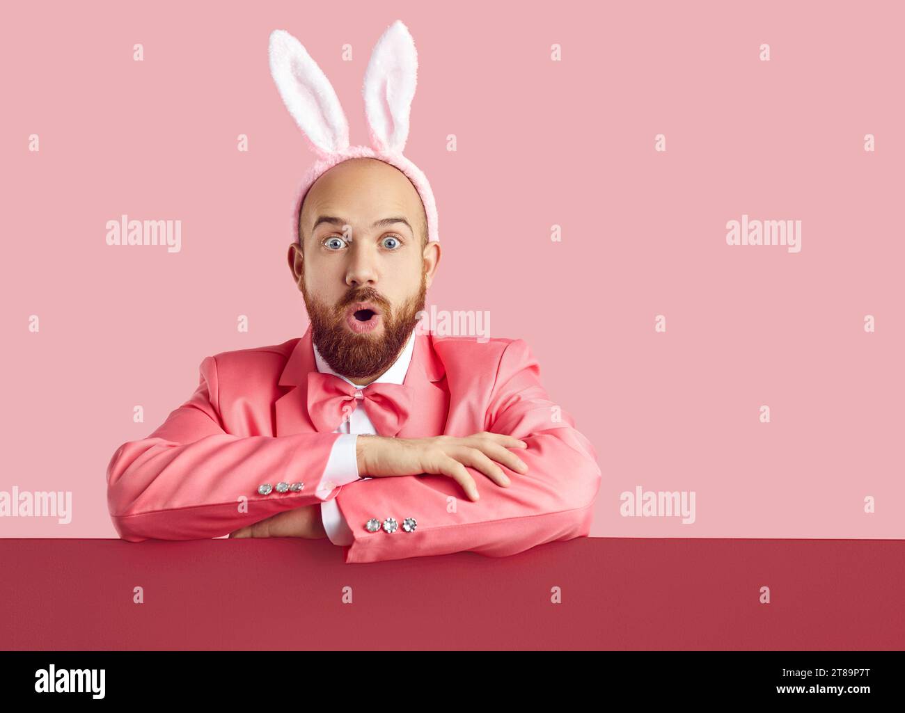 Surprised man bunny ears hi-res stock photography and images - Alamy
