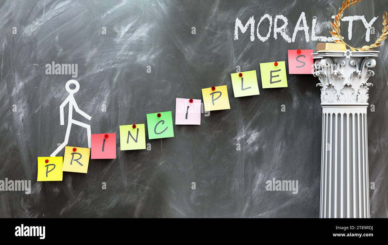 Principles leads to Morality - a metaphor showing how principles makes ...