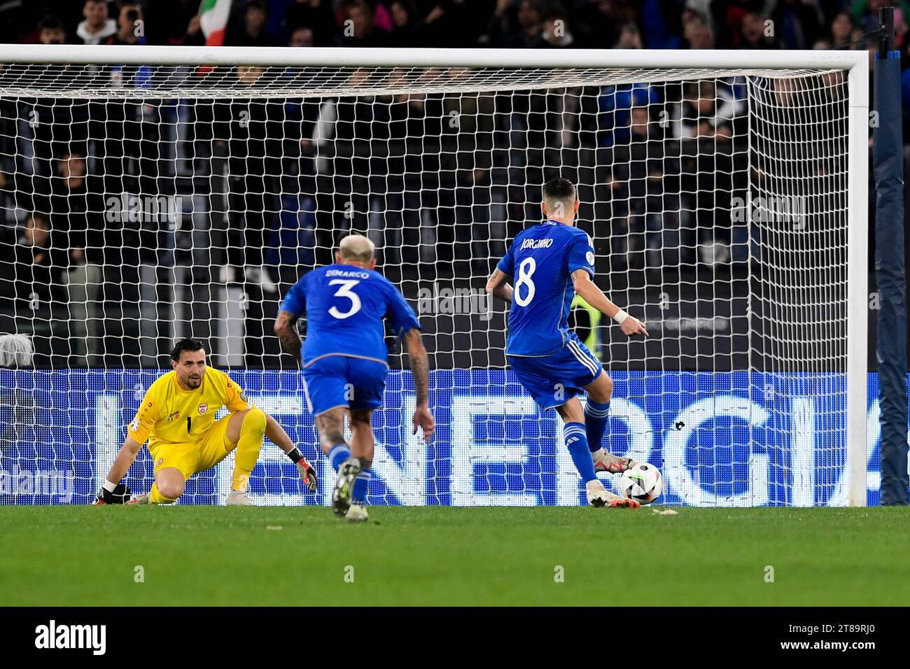 Jorginho Frello Filho Jorge Luis of Italy kicks and fails a penalty ...