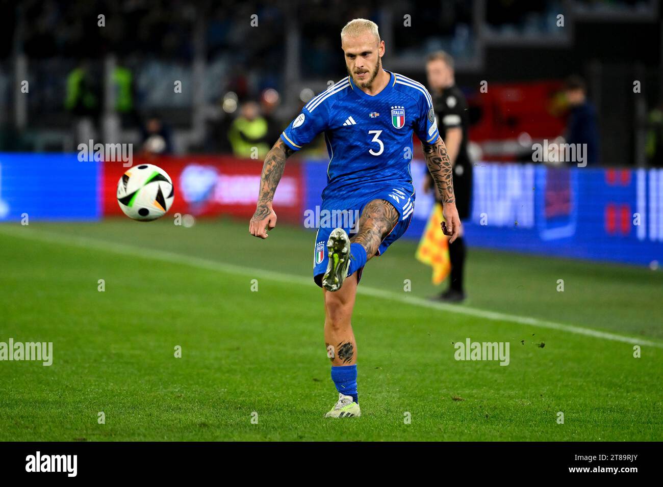 Federico Dimarco of Italy of Italy in action during the Euro 2024 ...